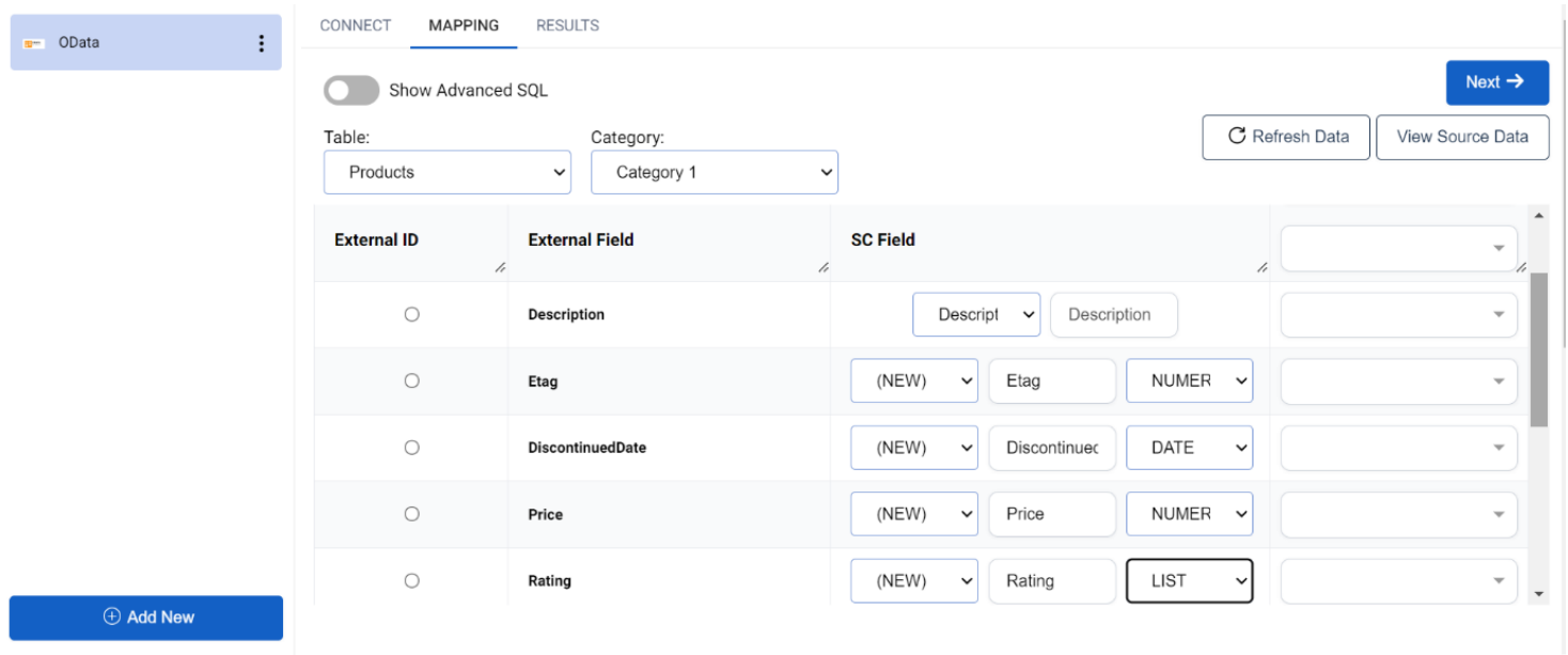 SharpCloud's OData Connector - Guide