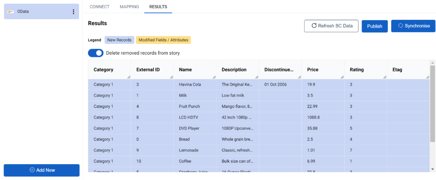 SharpCloud's OData Connector - Guide