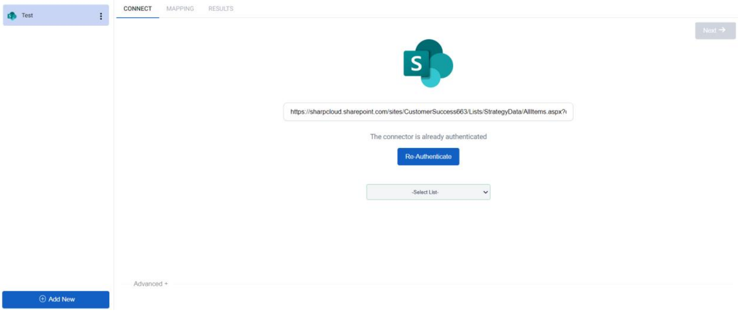 SharpCloud's SharePoint List Connector - Guide