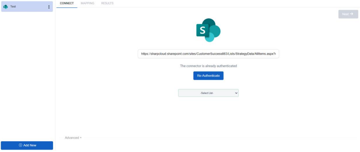 SharpCloud's SharePoint List Connector - Guide