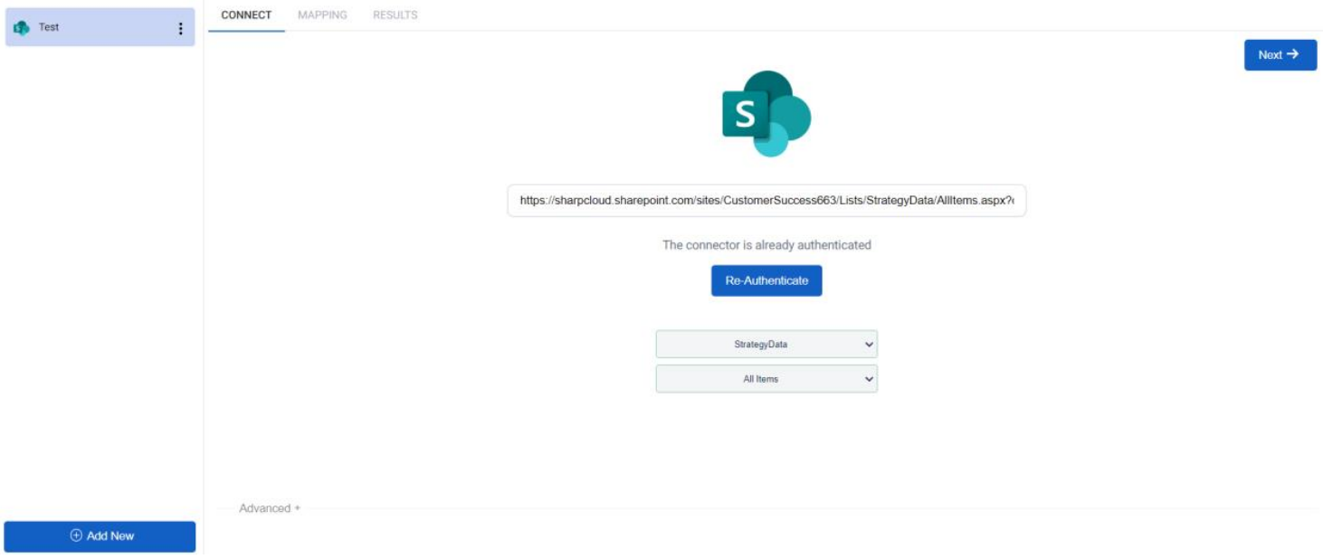 SharpCloud's SharePoint List Connector - Guide